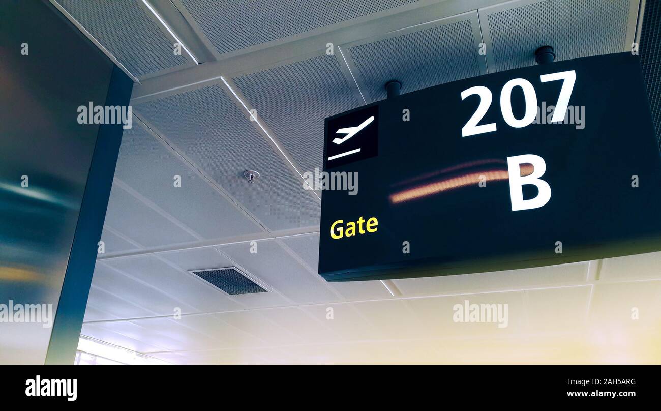 Airport gates concept Stock Photo - Alamy