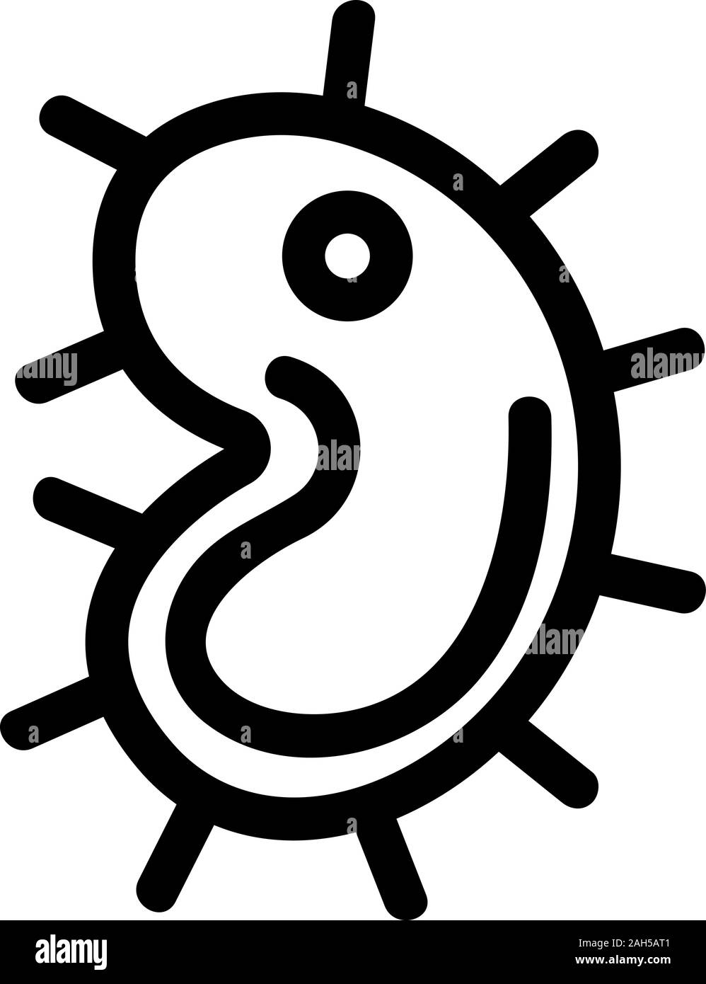Bacterium icon vector. Isolated contour symbol illustration Stock ...