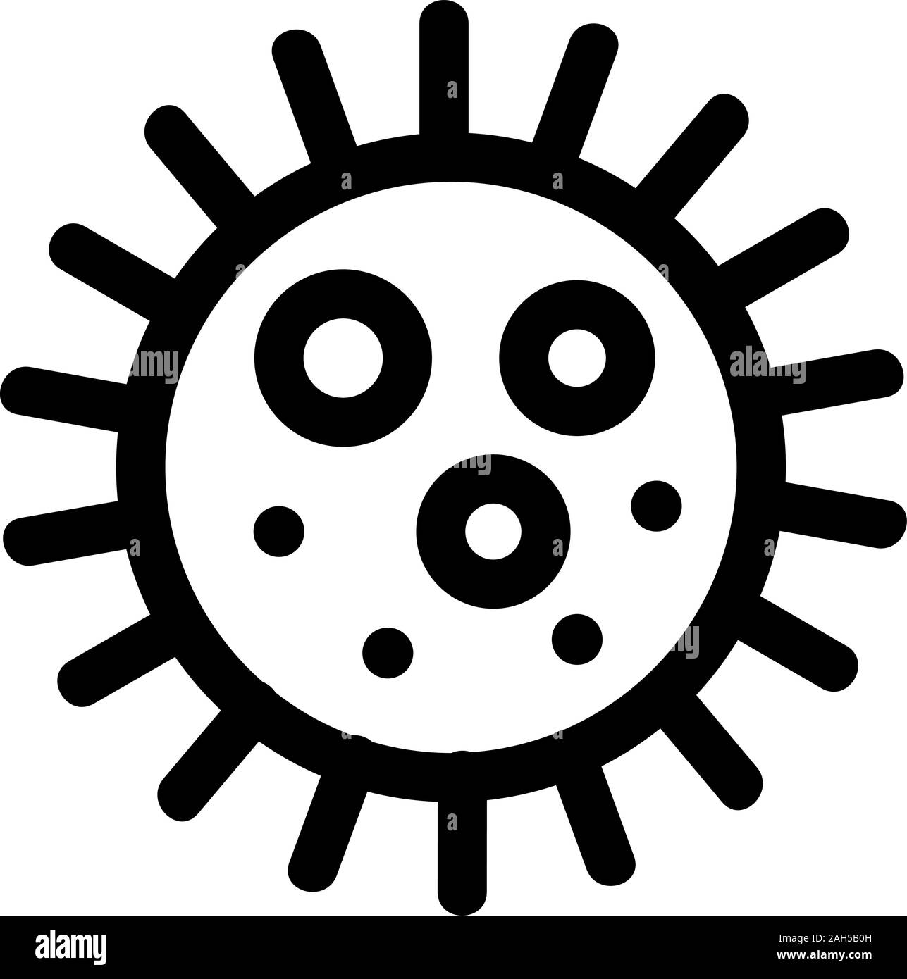 Bacterium icon vector. Isolated contour symbol illustration Stock ...