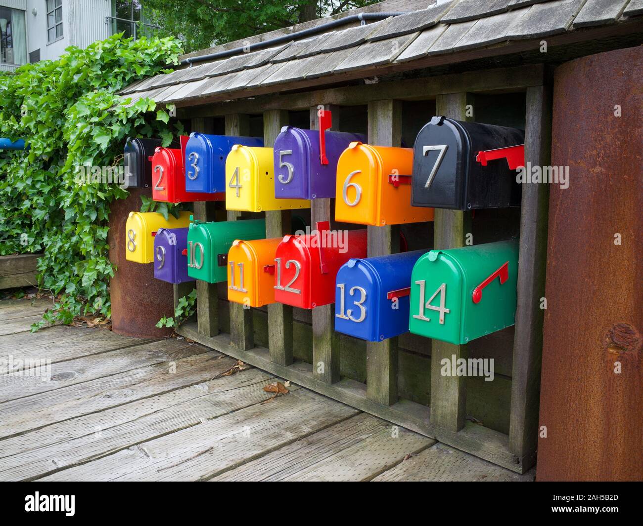 Colourful mailboxes hi-res stock photography and images - Alamy