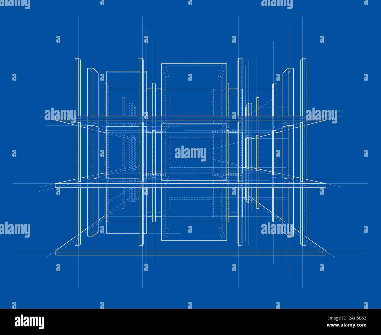 Drawing or sketch of a house under construction. Construction site ...