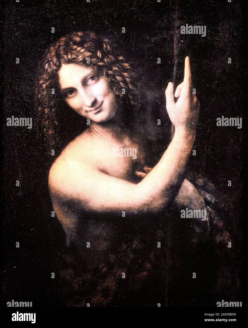 Saint john the baptist da vinci hi-res stock photography and images - Alamy
