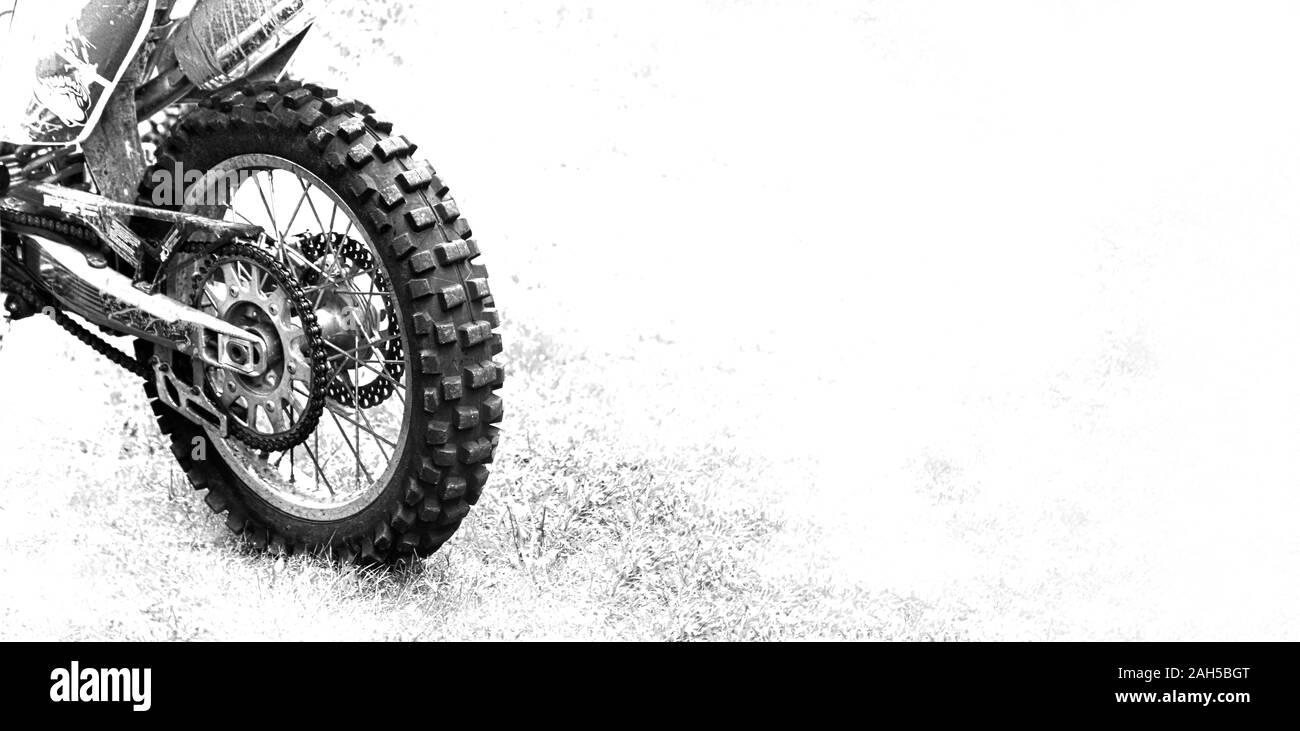 the rear wheel motocross bike Stock Photo - Alamy