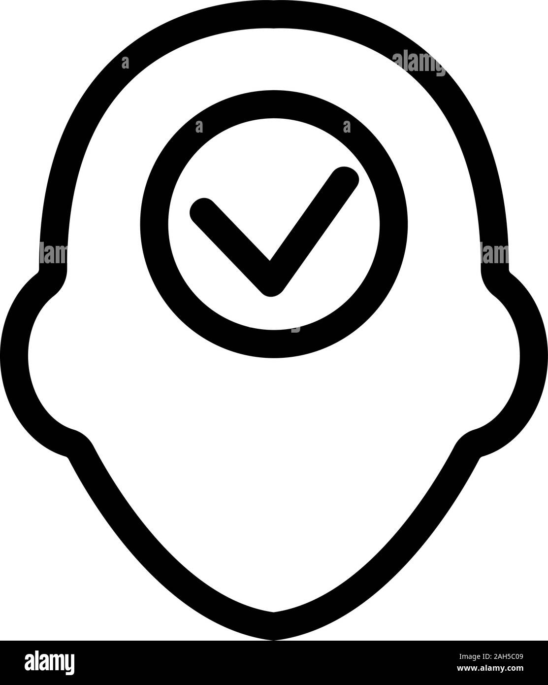 artistic-shaped mindset icon vector. Isolated contour symbol ...