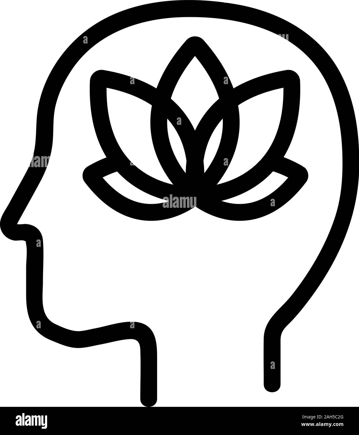 artistic-shaped mindset icon vector. Isolated contour symbol ...