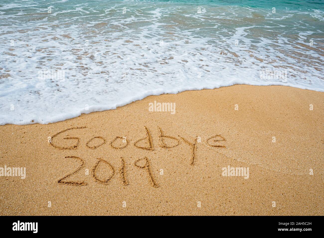 2020 written in sand hi-res stock photography and images - Alamy