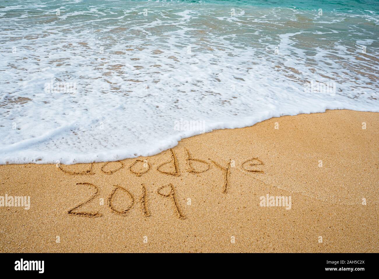 2020 written in sand hi-res stock photography and images - Alamy