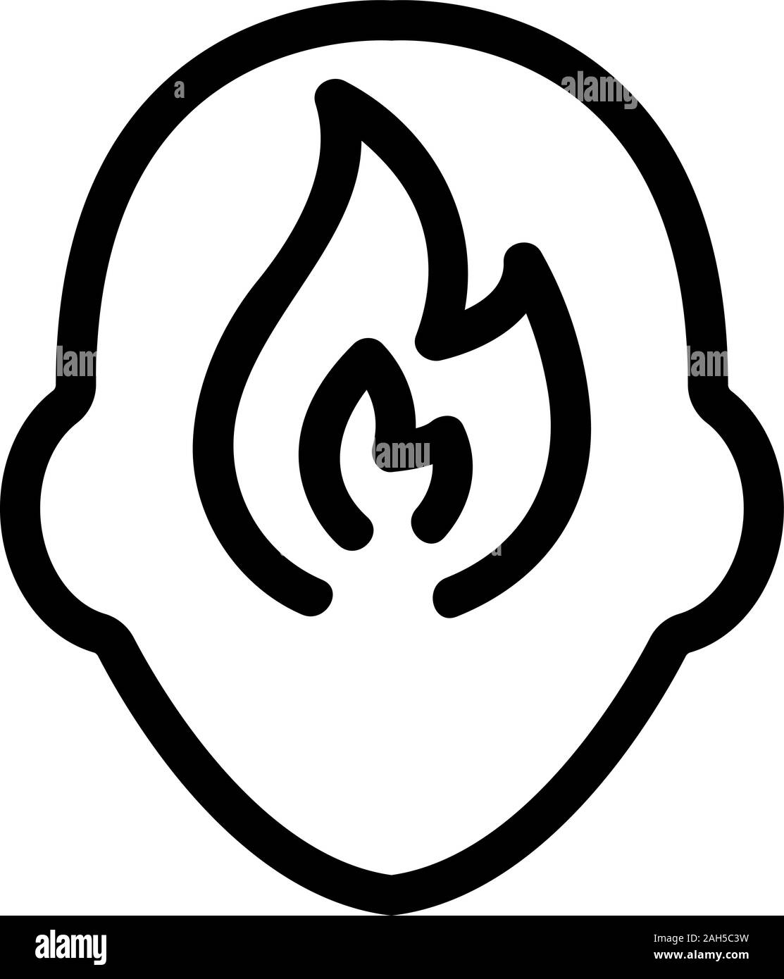 artistic-shaped mindset icon vector. Isolated contour symbol ...