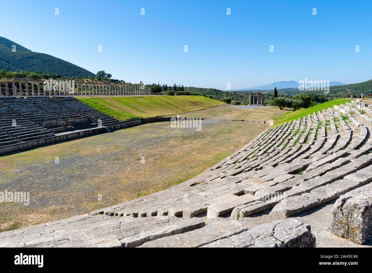Ancient Messene (Messini) stadium, Peloponnese, Greece Stock Photo - Alamy