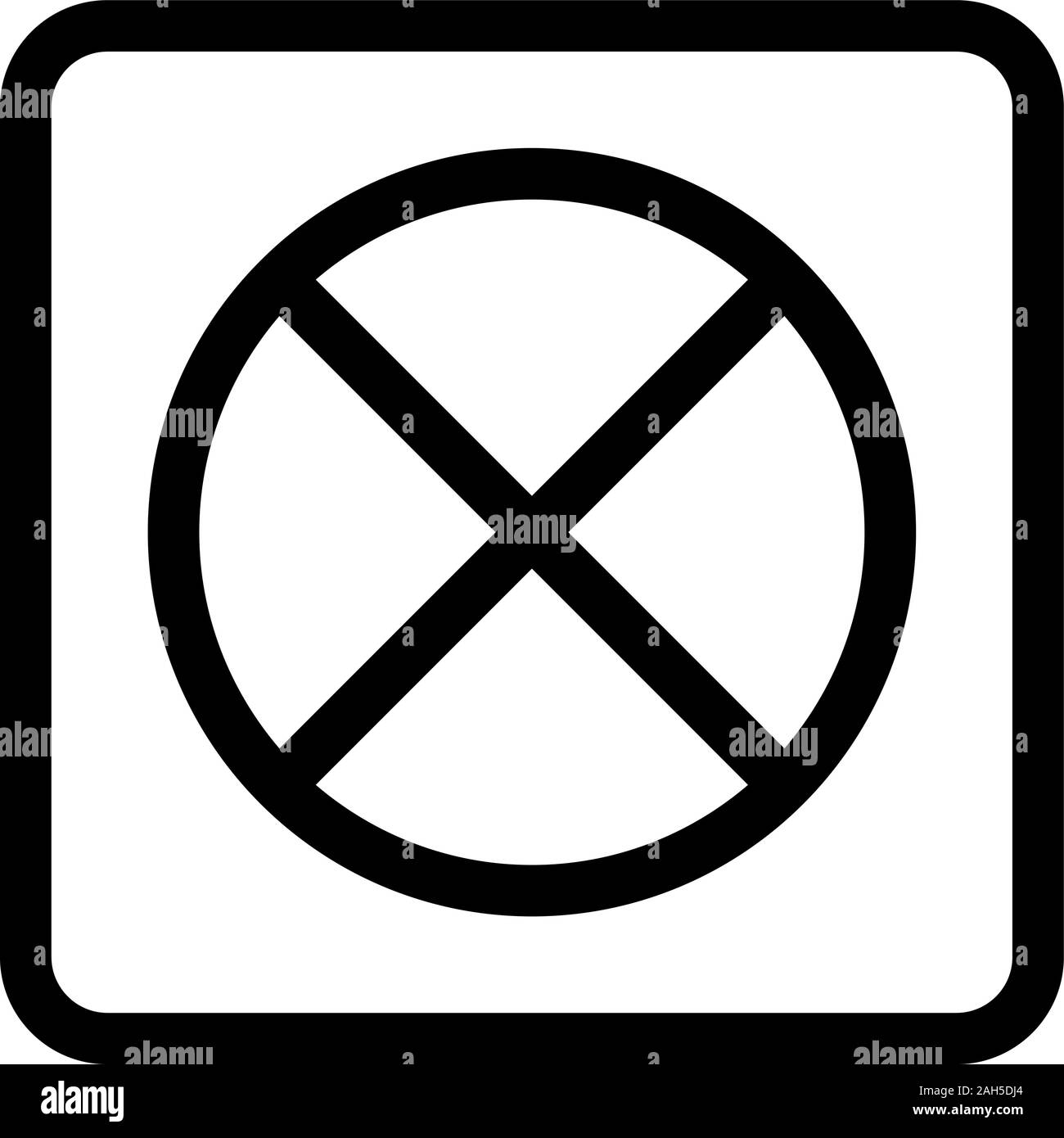 Passage is forbidden icon vector. Isolated contour symbol illustration ...