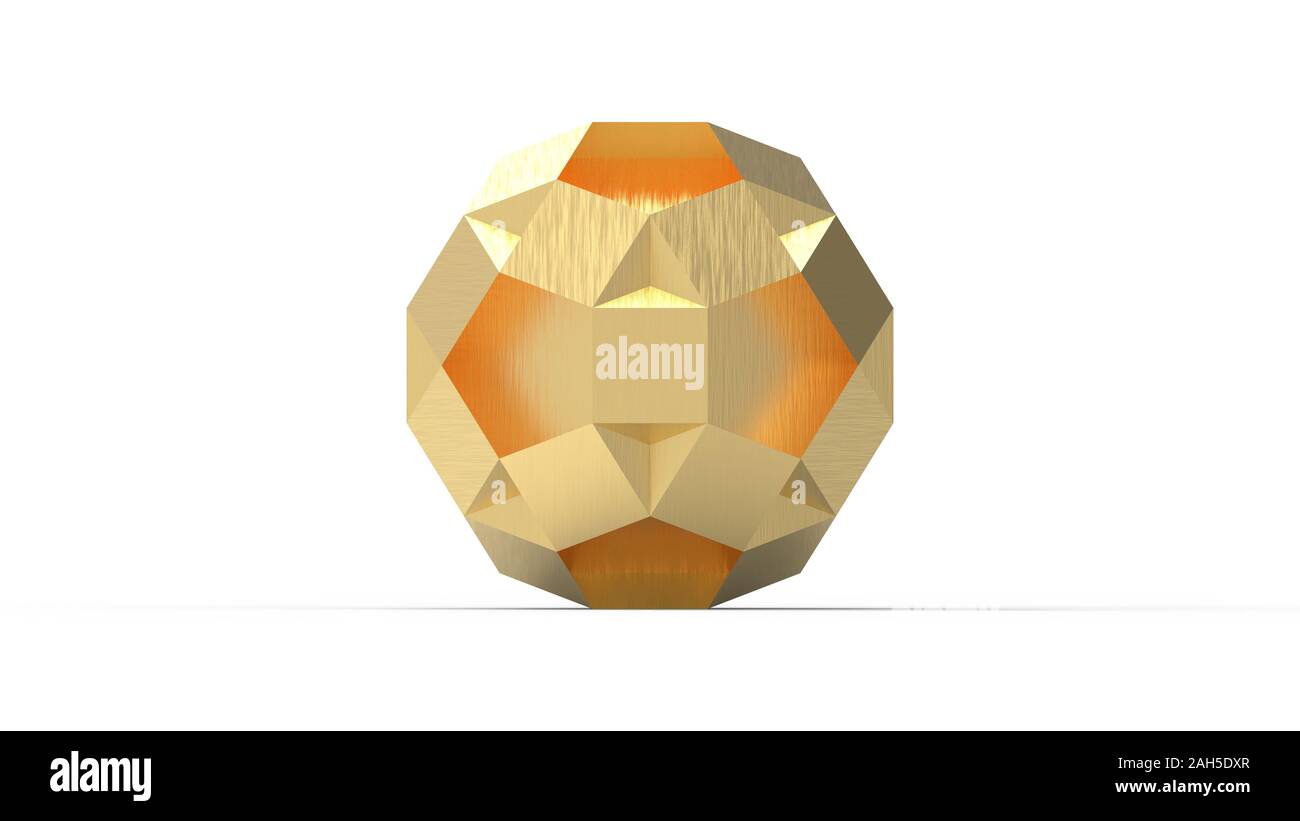 3d rendering of colored polyhedron models isolated in a studio ...