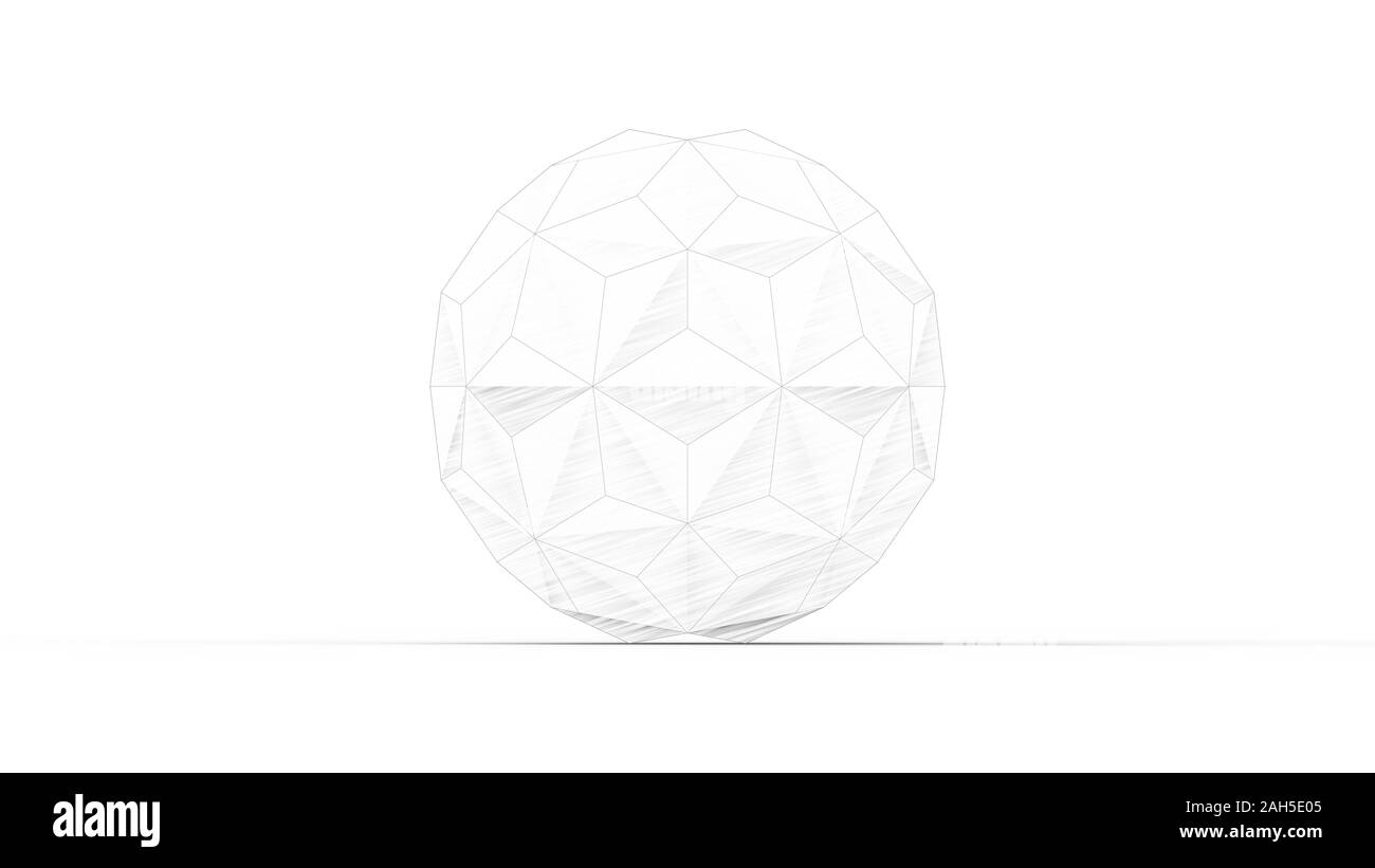 3d rendering of colored polyhedron models isolated in a studio ...
