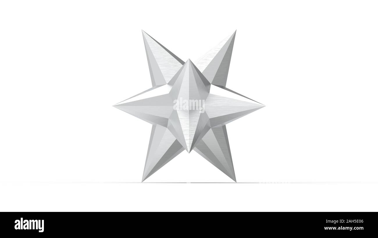 3d rendering of colored polyhedron models isolated in a studio ...