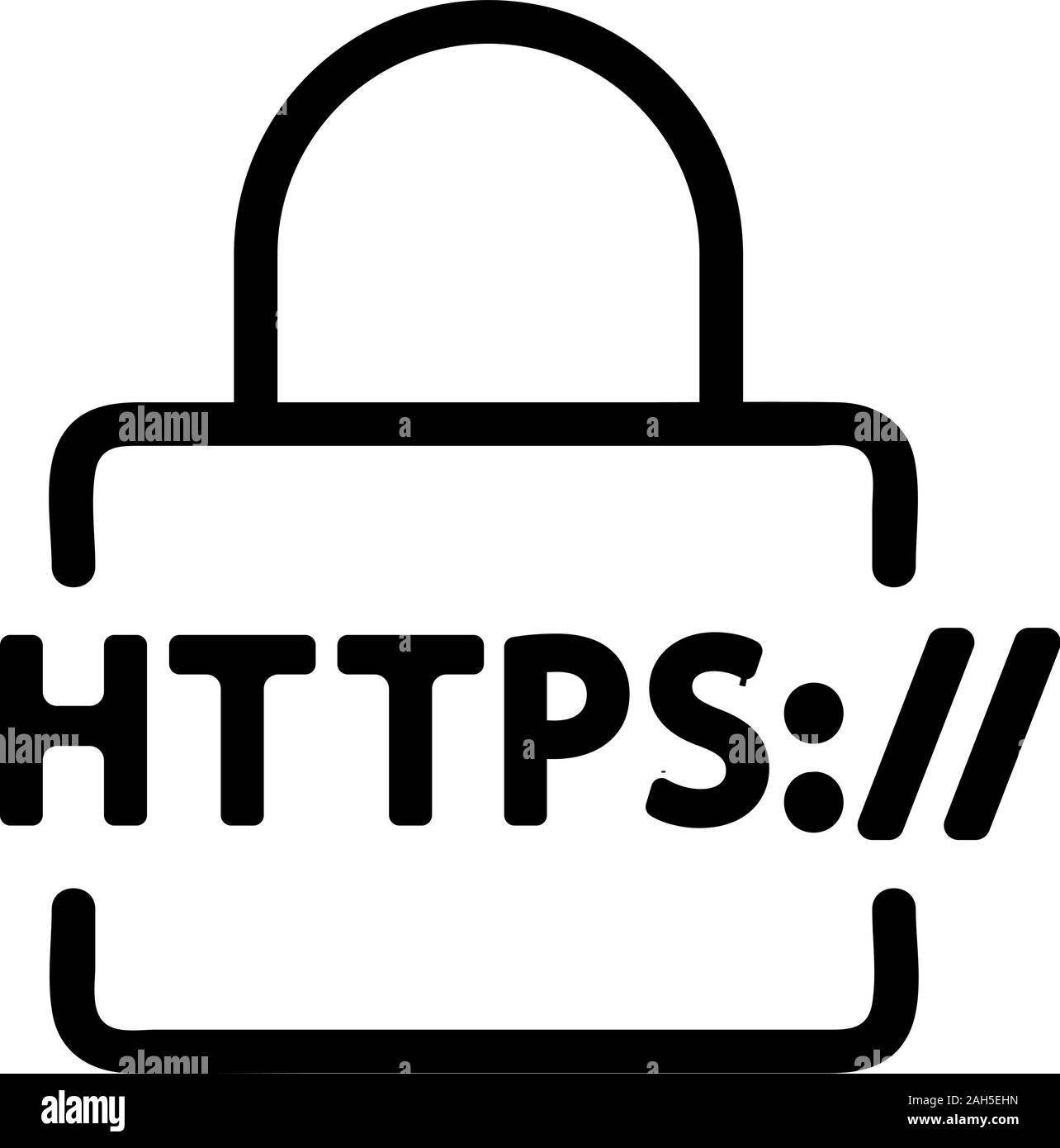 https protocol vector vector. Isolated contour symbol illustration ...