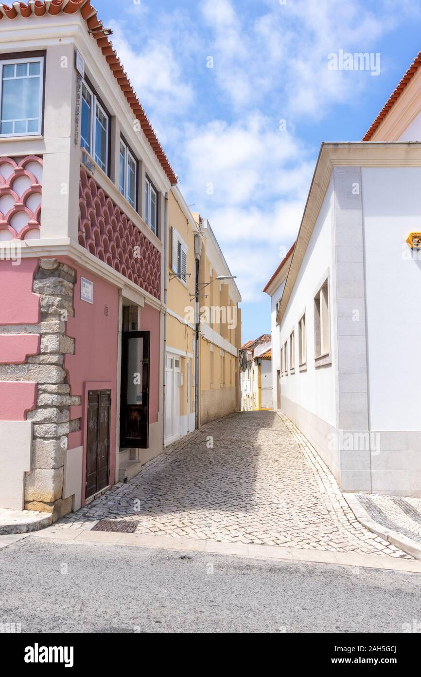 Colorful street in Portugal, Europe Stock Photo - Alamy