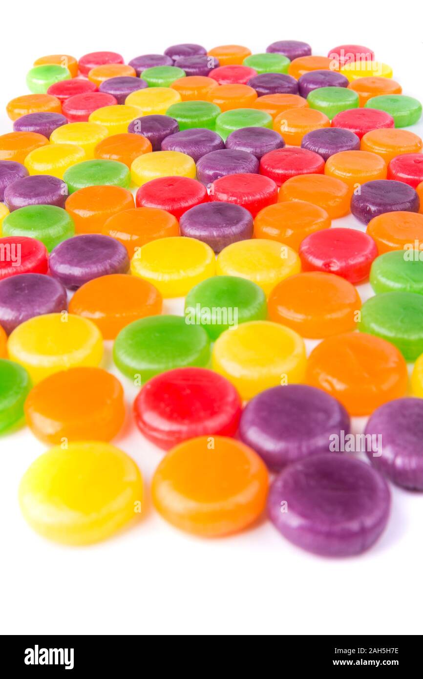 Assortment of varied colors and flavors hard candies Stock Photo - Alamy