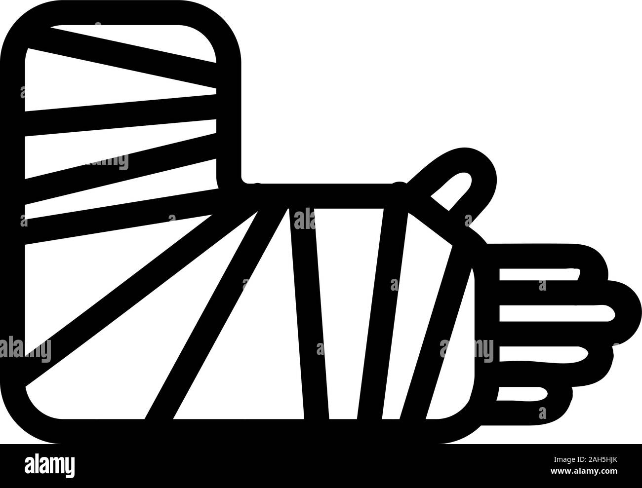 plaster on the arm icon vector. Isolated contour symbol illustration ...