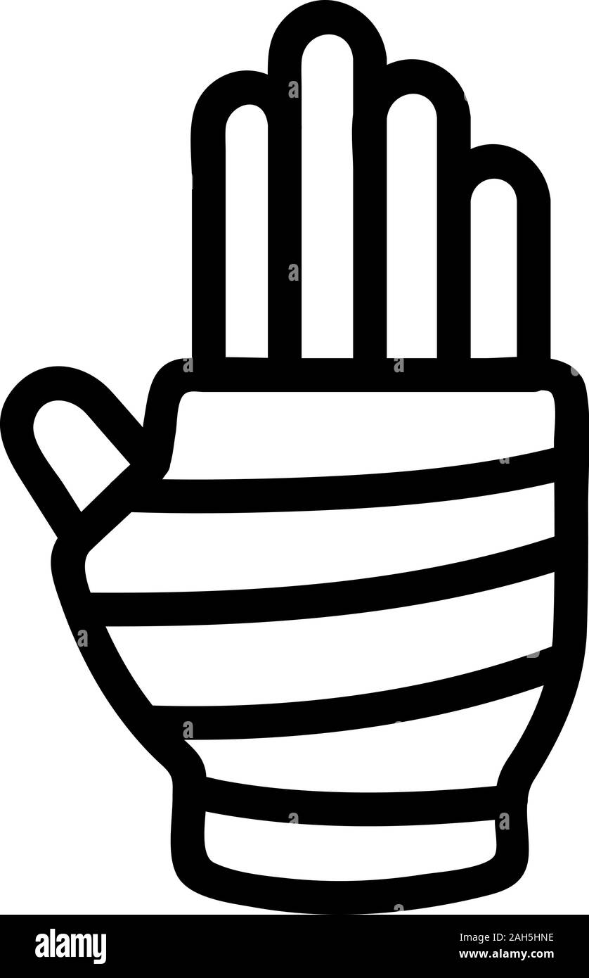 hand bandage icon vector. Isolated contour symbol illustration Stock ...
