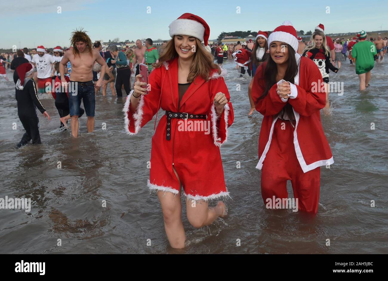 Christmas day swim porthcawl hi-res stock photography and images - Alamy