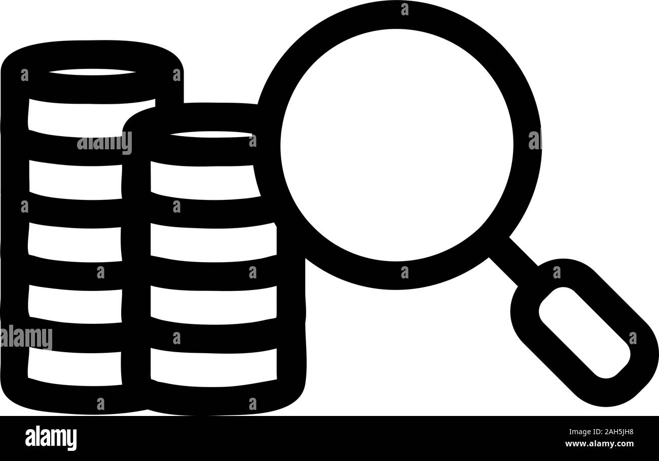 Finding money icon vector. Isolated contour symbol illustration Stock ...