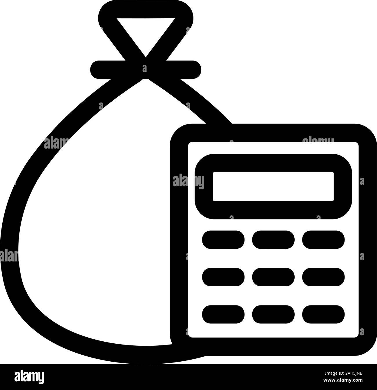 counting the money icon vector. Isolated contour symbol illustration ...