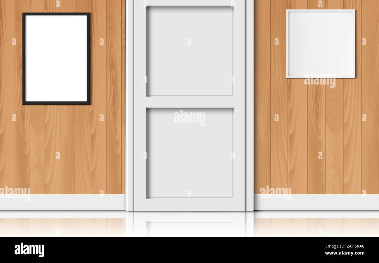 Abstract wooden 3d architecture Stock Vector Images - Alamy