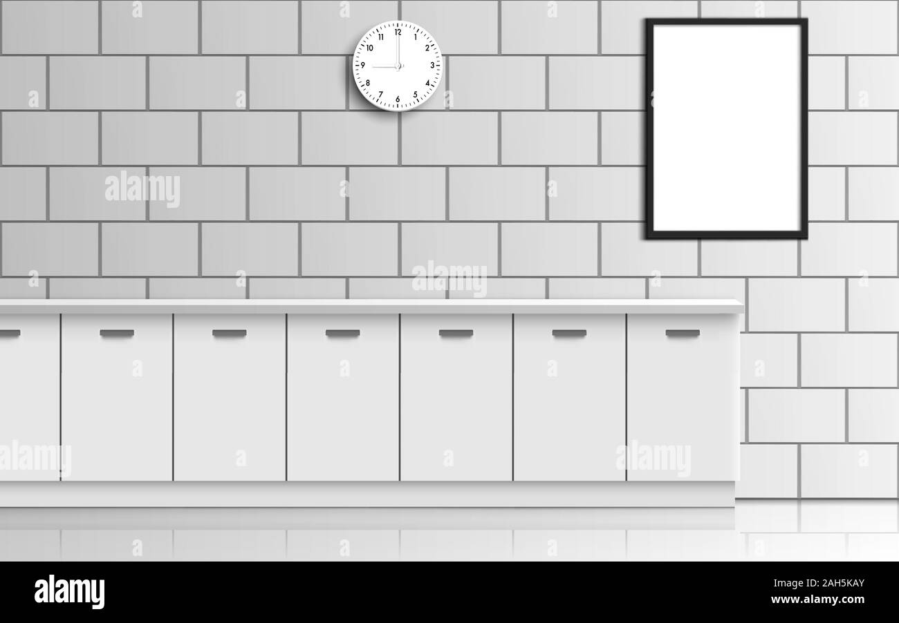 Empty room kitchen equipment Stock Vector Images - Alamy