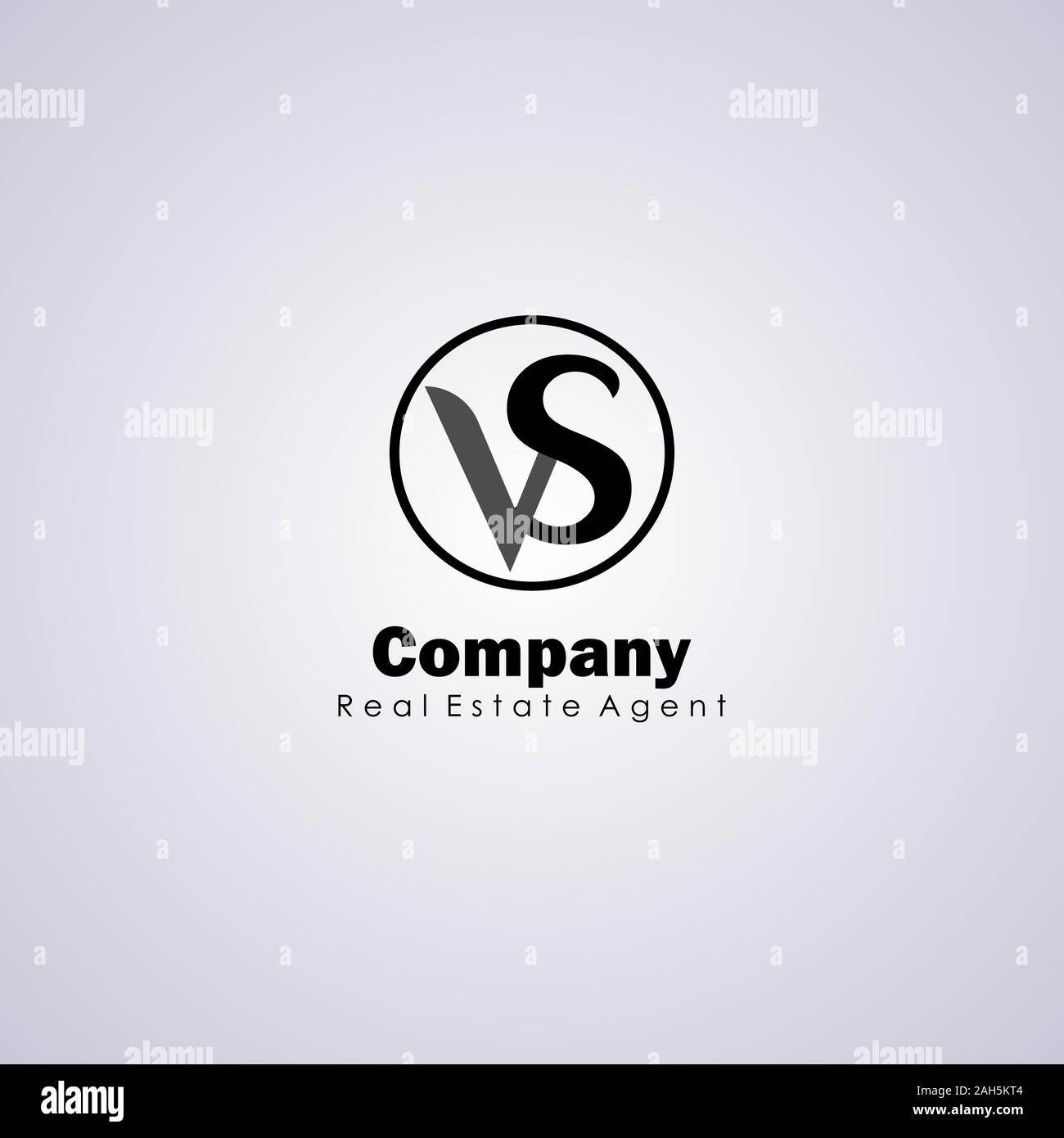 Letter VS Alphabetic Logo Design Template, Ellipse Logo Concept, Simple ...