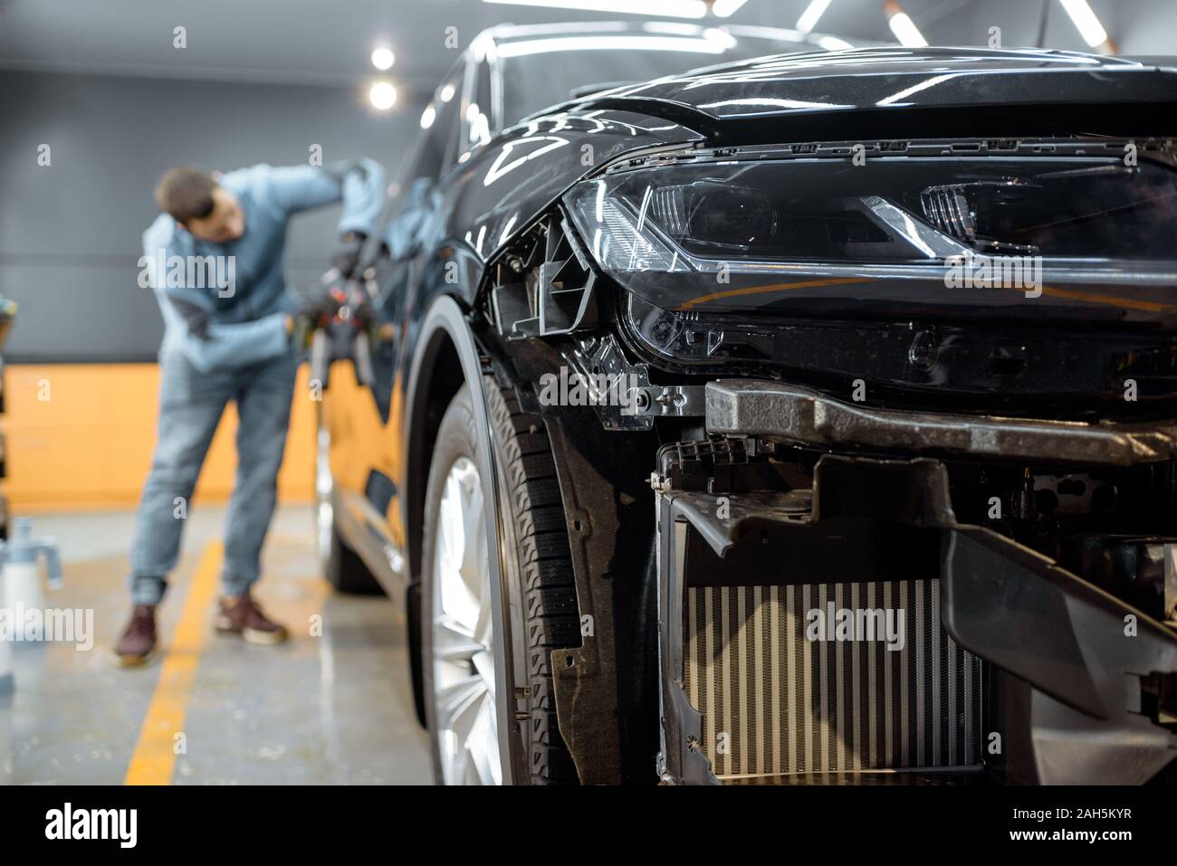 Work focused on protection hi-res stock photography and images - Alamy