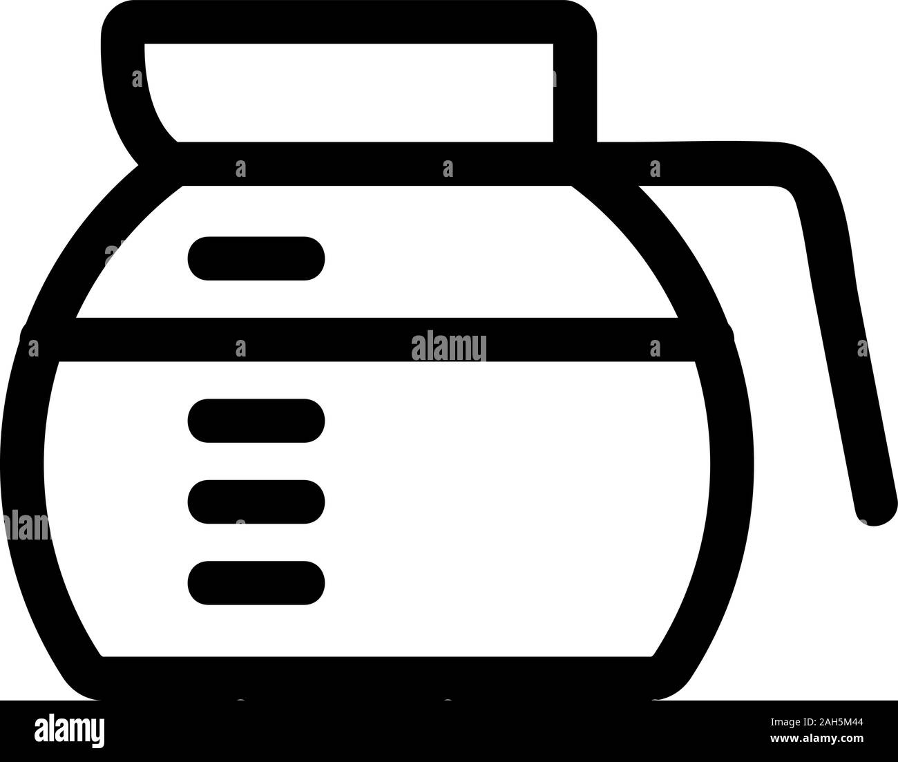 The kettle is an icon vector. Isolated contour symbol illustration ...