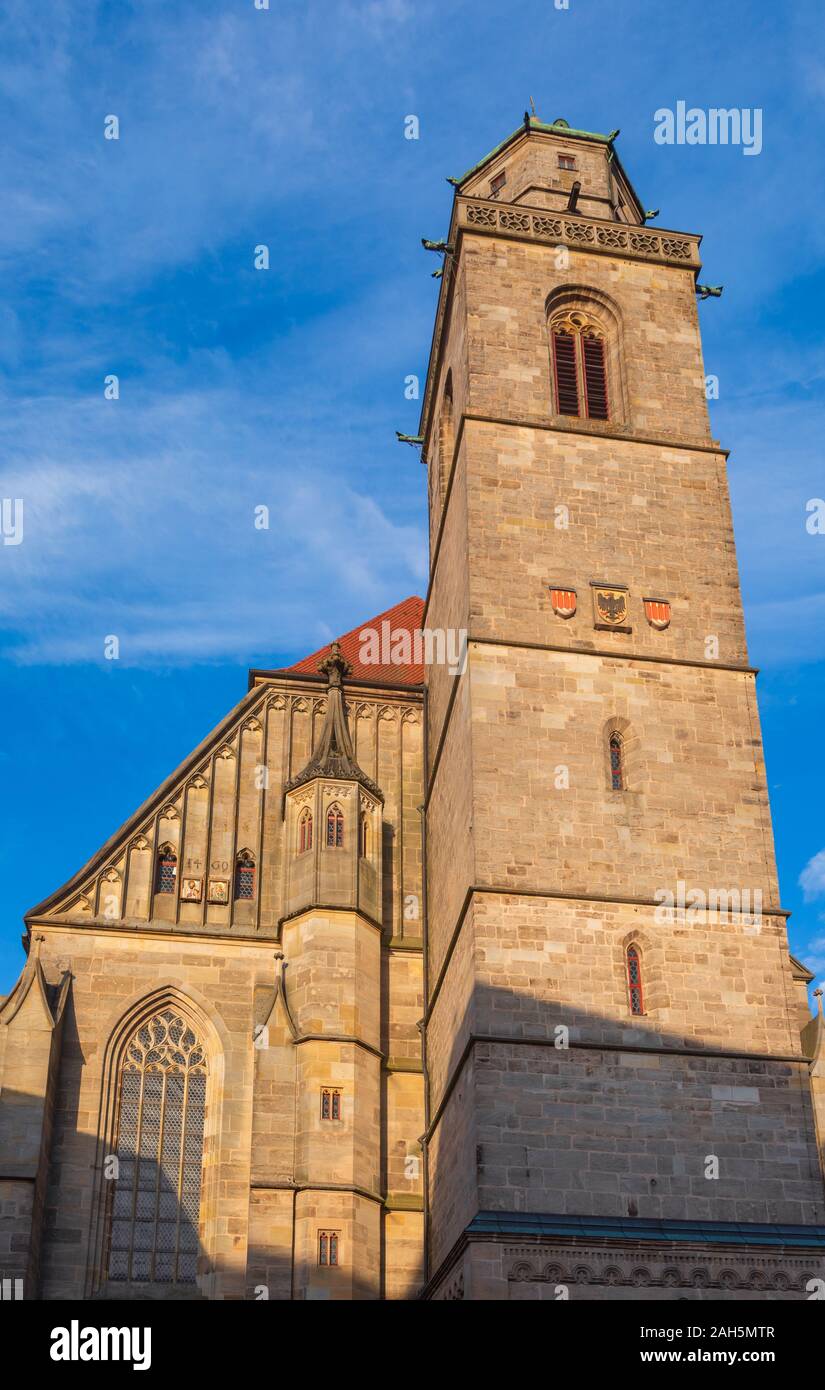 Late Gothic St. George's Minster, the largest hall church in Germany ...