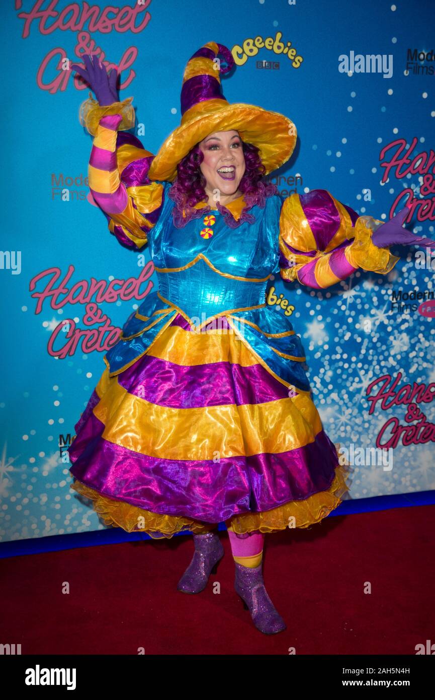 Seen arriving on the red carpet for CBeebies Christmas Show Hansel and ...