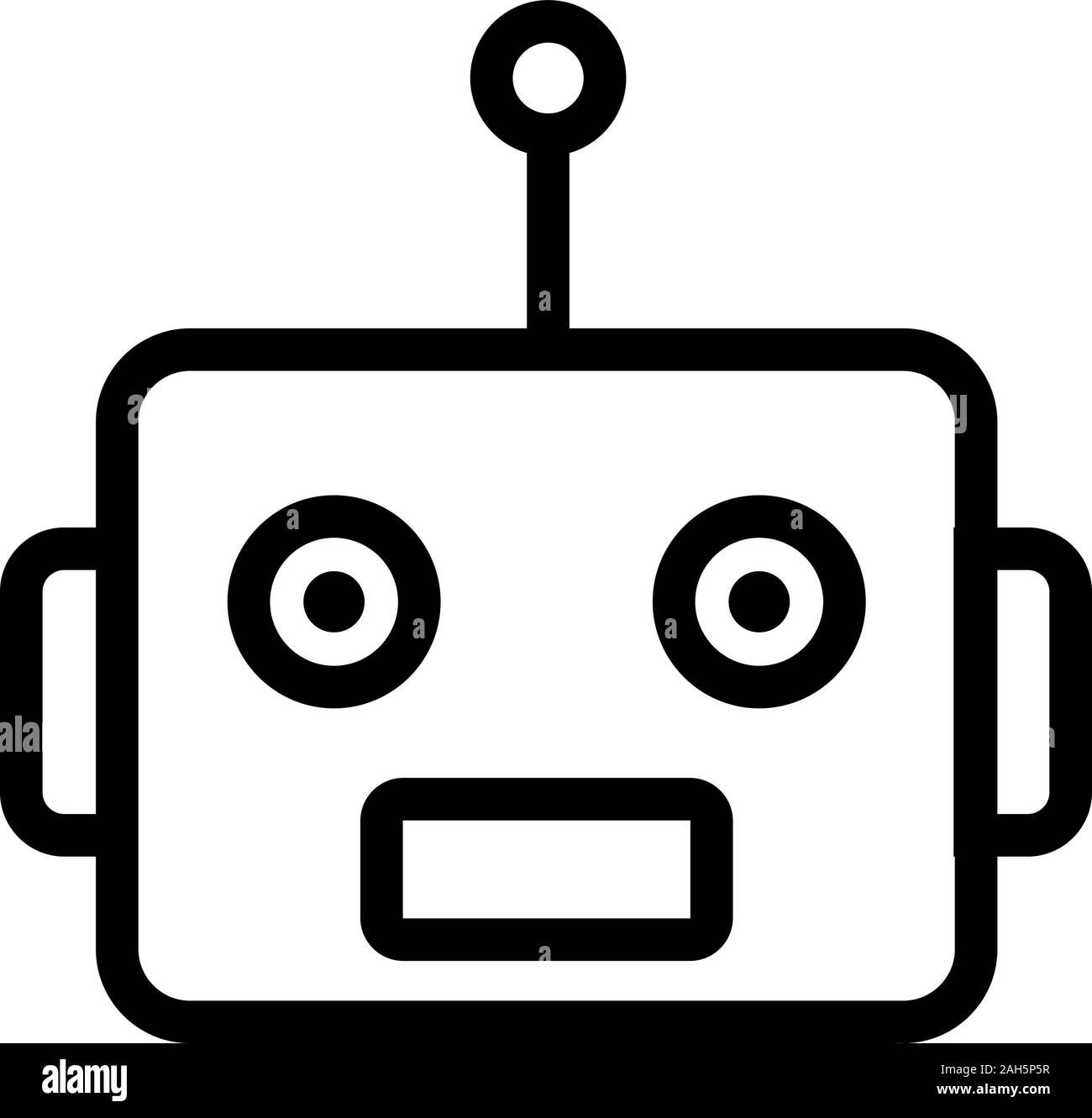 artificial intelligence icon vector. Isolated contour symbol ...