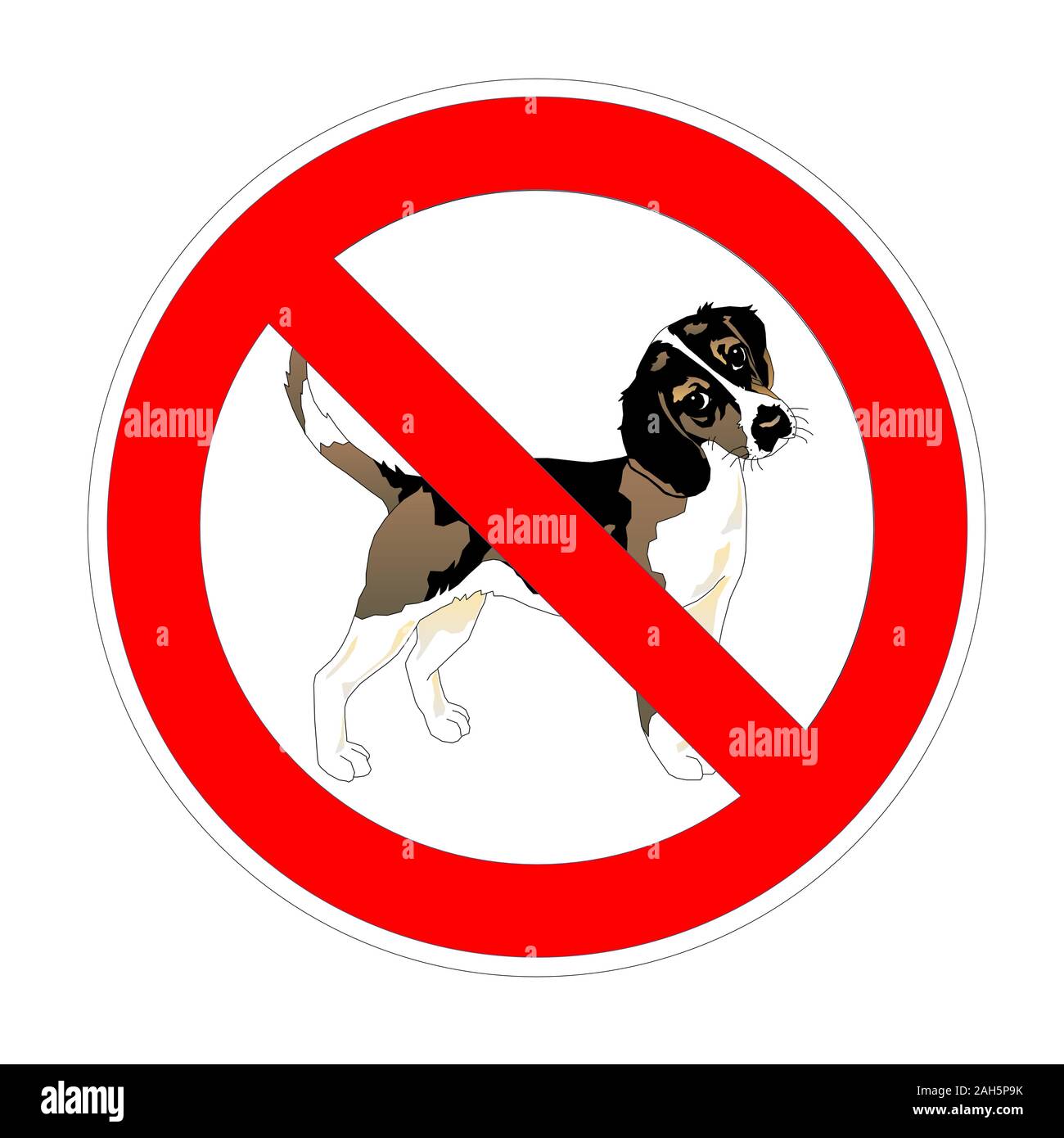 No dog forbidden sign, red prohibition symbol Stock Photo - Alamy