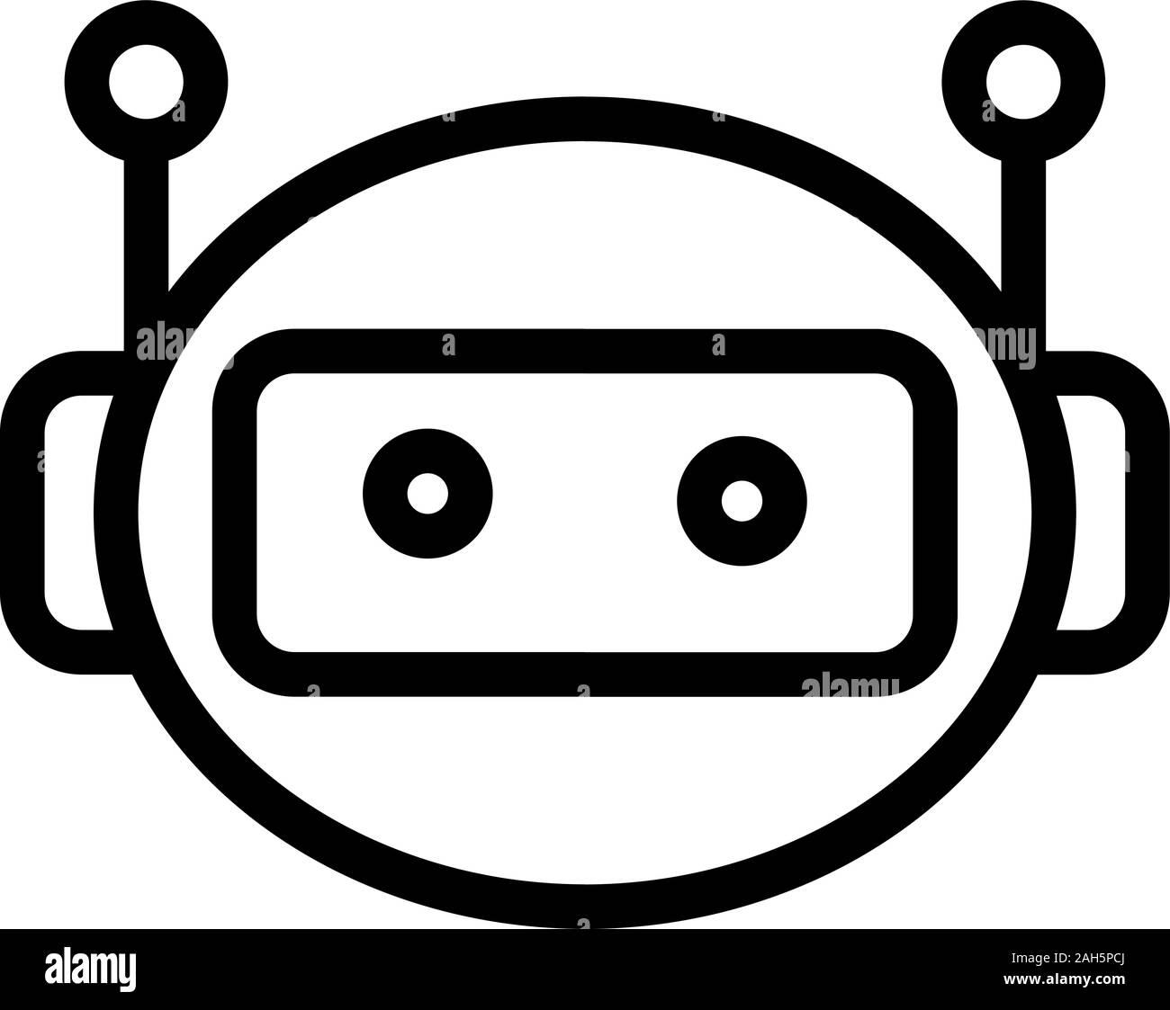 artificial intelligence icon vector. Isolated contour symbol ...