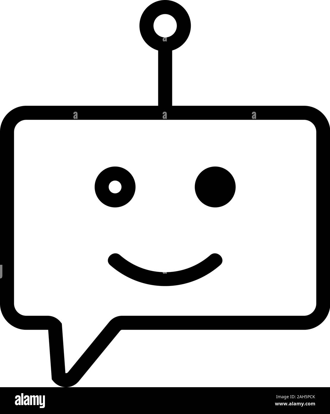 artificial intelligence icon vector. Isolated contour symbol ...