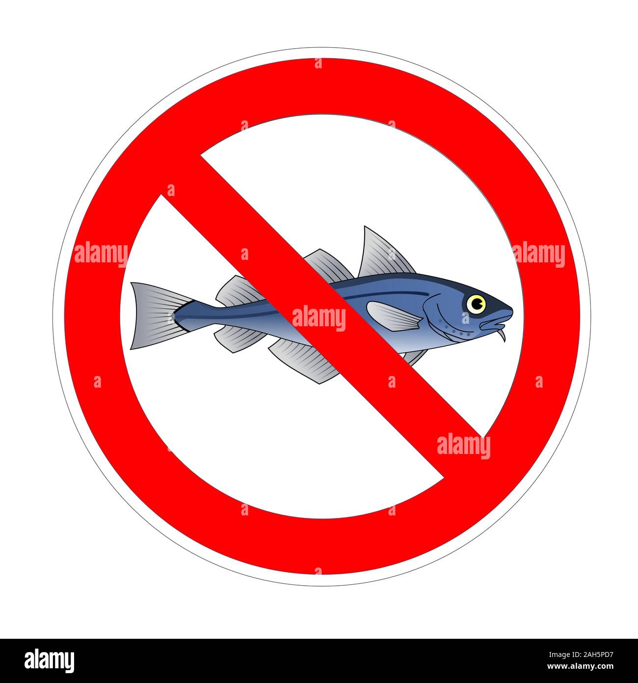 Ban fish silhouette symbol hi-res stock photography and images - Alamy