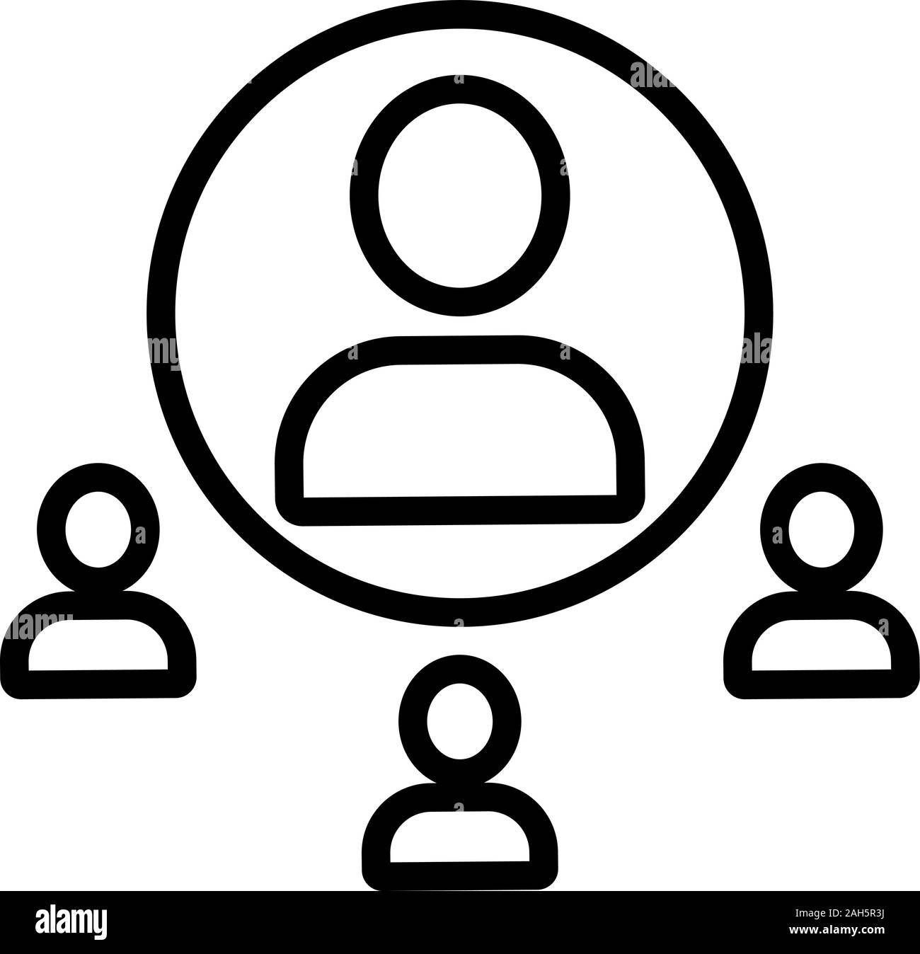 affiliated business icon vector. Isolated contour symbol illustration ...