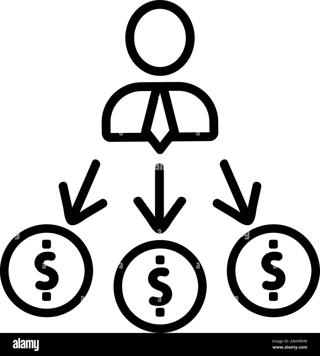 affiliated business icon vector. Isolated contour symbol illustration ...