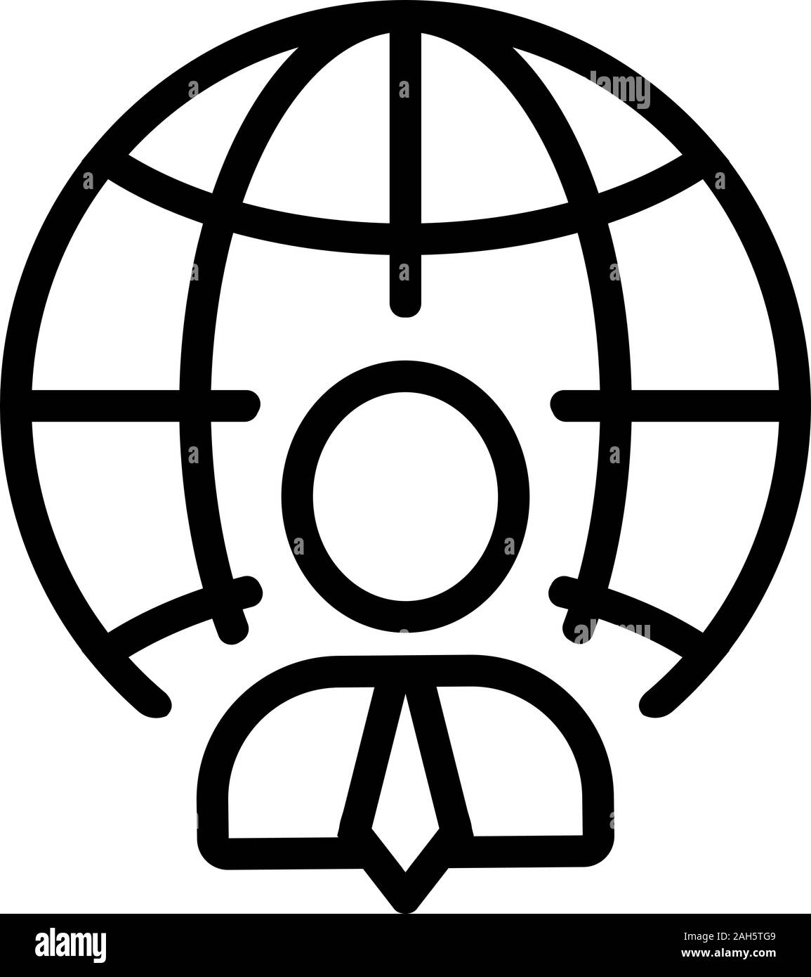 affiliated business icon vector. Isolated contour symbol illustration ...
