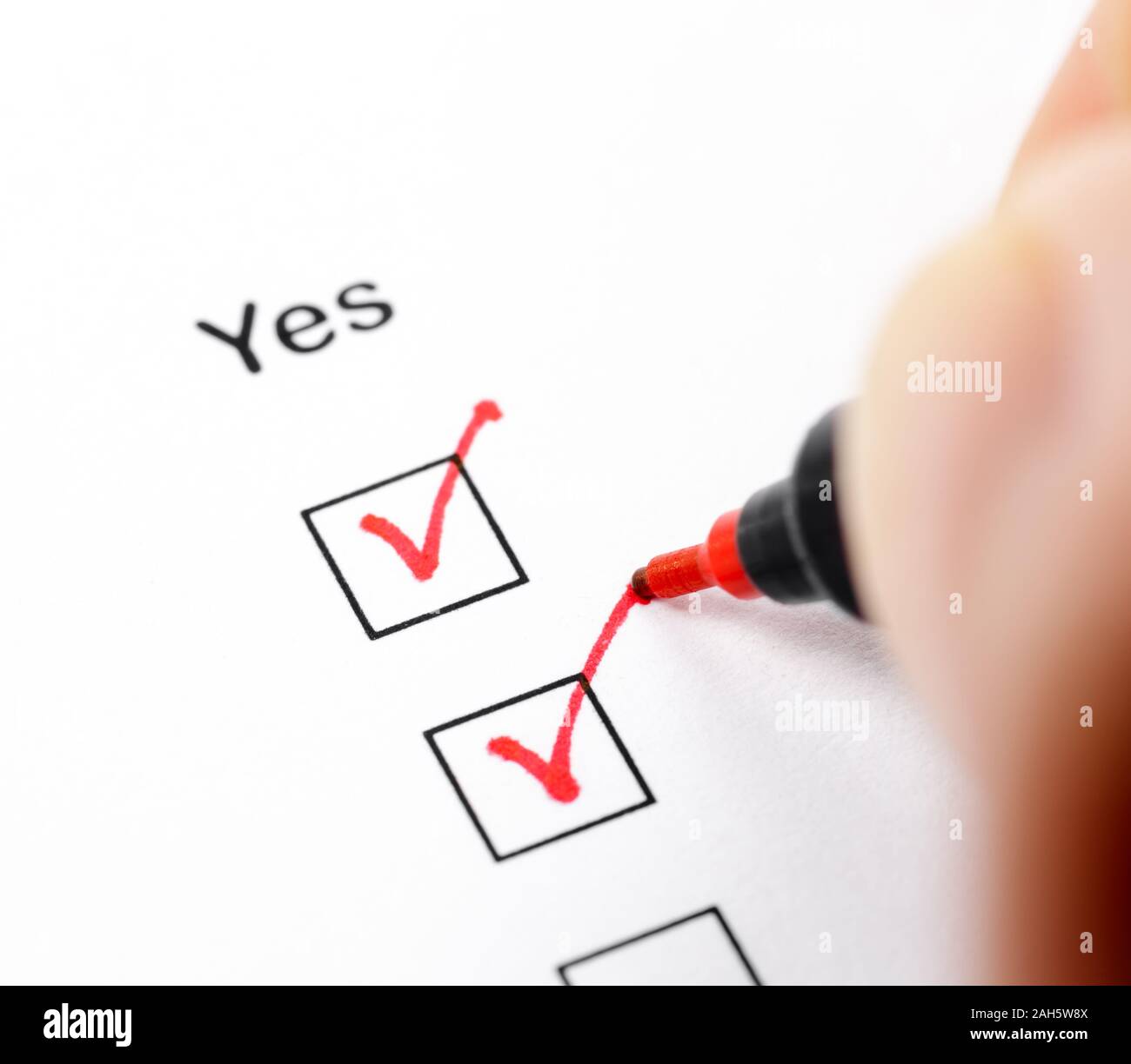 Hand pen marks check hi-res stock photography and images - Alamy