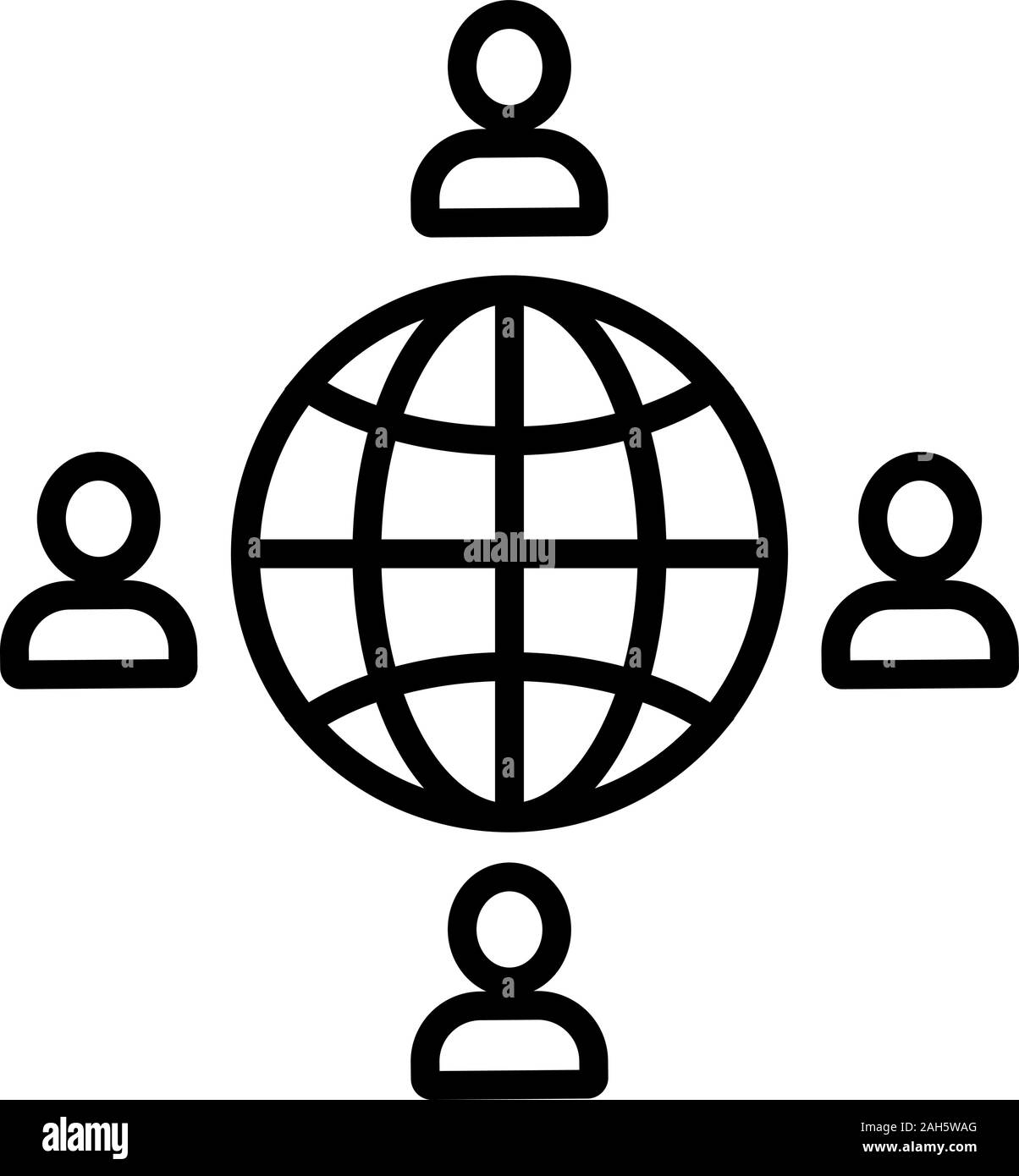 affiliated business icon vector. Isolated contour symbol illustration ...