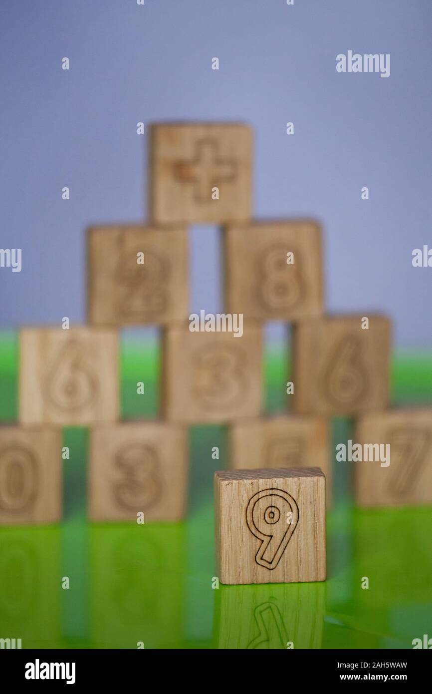 Arithmetic, mathematic, learning concept, numbers background with ...