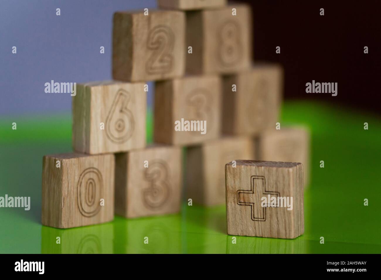 Arithmetic, mathematic, learning concept, numbers background with ...