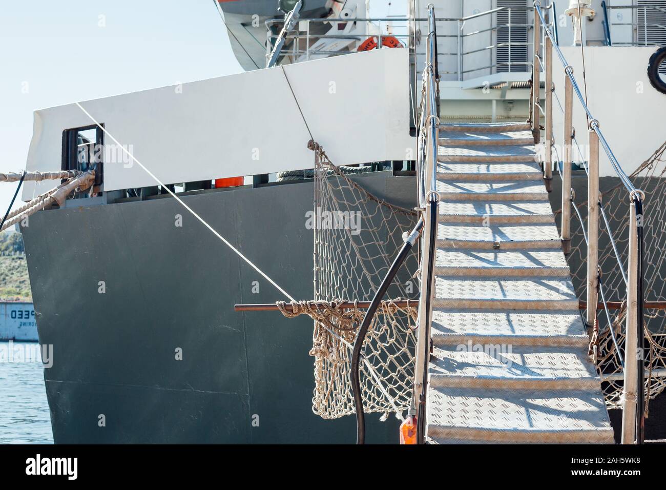 ladder with a berth on a cargo ship Stock Photo - Alamy