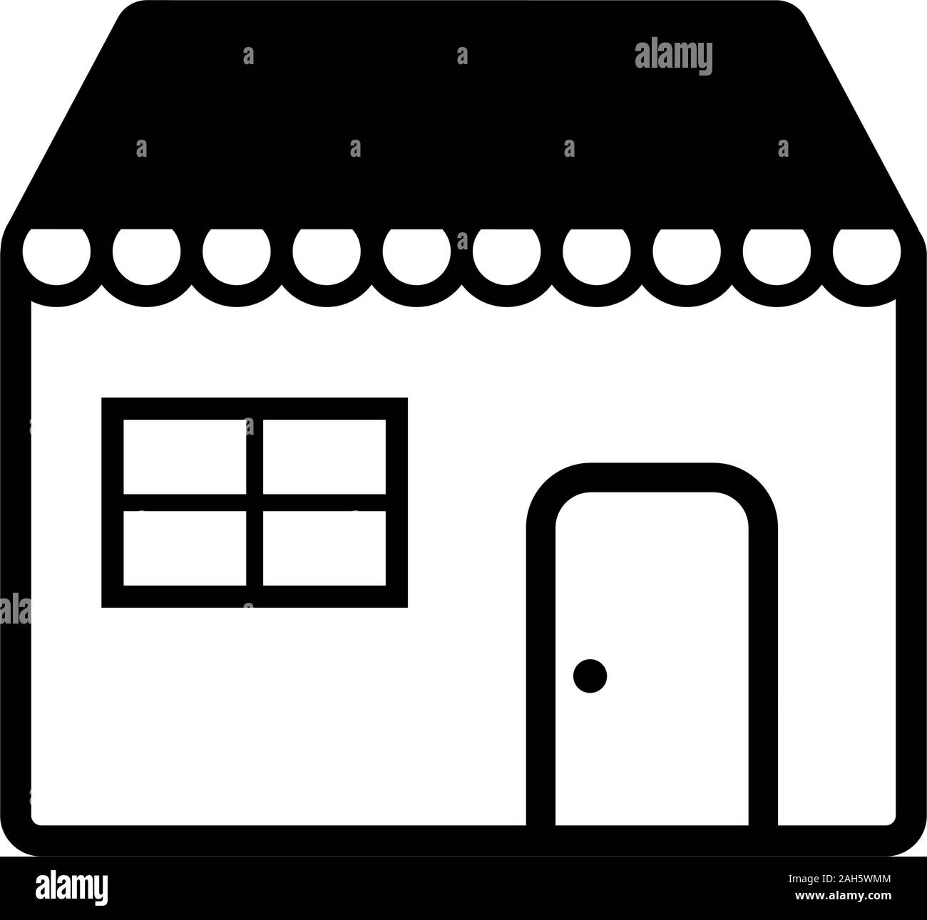 Shop Icon In Trendy Style Isolated Icon. store building front icon ...