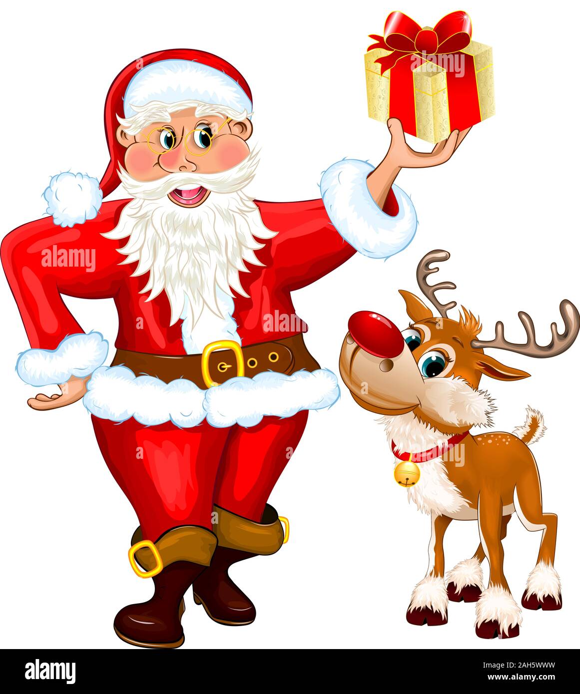 White festive reindeer on Stock Vector Images - Alamy