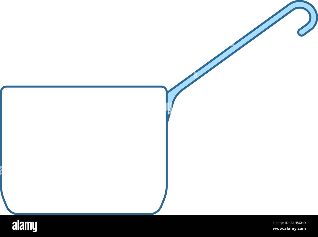 Kitchen Pan Icon. Thin Line With Blue Fill Design. Vector Illustration ...