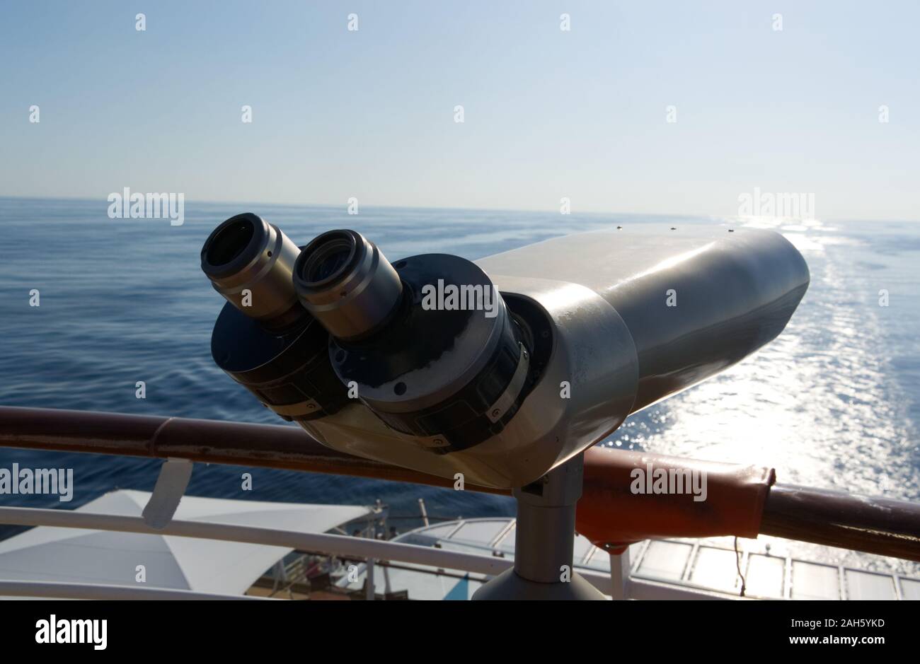 a telescope on a cruise ship Stock Photo - Alamy