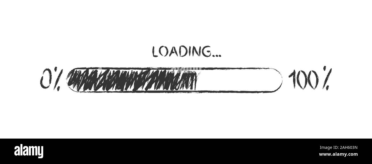 Pencil sketch of the loading icon from zero to one hundred percent ... Pencil sketch of the loading icon from zero to one hundred percent ...